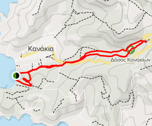 Kanakia Beach - Mycenaean Acropolis - Agios Nikolaos Monastery | Map ...