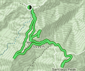 Modjeska and Santiago Peak via Maple Springs and Main Divide Loop: 55 ...