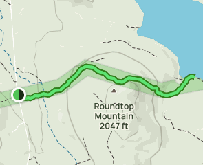 Roundtop Mountain and West Carry Pond from Long Falls Dam Road, Maine ...