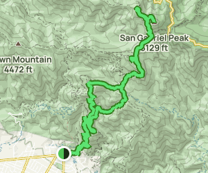 San Gabriel Peak and Mount Disappointment via Mount Lowe Trail | Map ...