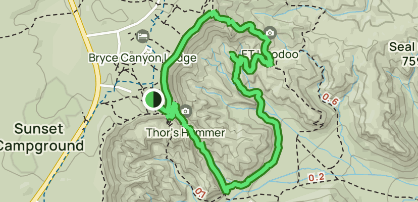 Bryce Canyon Navajo Loop And Queen S Garden Map | Fasci Garden