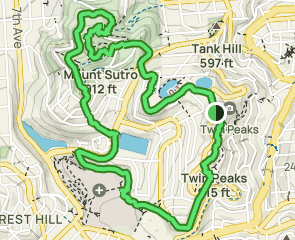 Twin Peaks and Mount Sutro Loop, California - 552 Reviews, Map | AllTrails