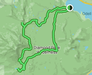 Yoran Lake Trail, Marie Lake, Crater Butte Trail, and Whitefish Creek ...