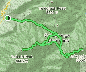 Etiwanda, Cucamonga, Bighorn, Ontario Peak via Icehouse Canyon Trail ...