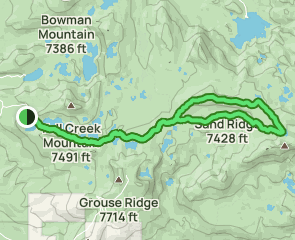 Round Lake, Grouse Ridge, Five Lakes Basin, and Glacier Lake Trail ...