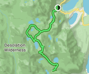 Eagle Falls Trailhead to Middle Velma Lake to Dicks Lake to Suzie Lake ...