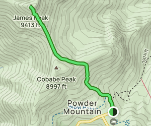 James Peak Via Powder Mountain Ski Area Trails: 57 Reviews, Map - Utah ...