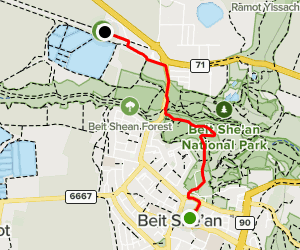 Beit Shean Town Hall to Beit Shean Station via Beit Shean Park | Map ...