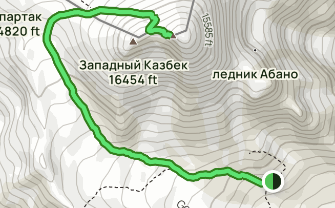 Mount Kazbek Map