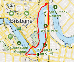 Kangaroo Point, Goodwill Bridge, and Story Bridge Loop | Mapa, Roteiro ...