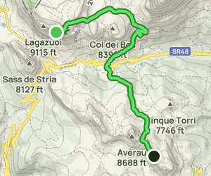 Alta Via 1 Dolomites, Segment IV: Lagazuòi Hut - Nuvolau Hut: 20 ...