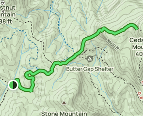 Cedar Rock via Low Gap Road, Art Loeb, and Cedar Rock Trail, North ...