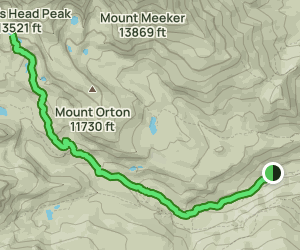 Lion and Snowbank Lakes via Lion Lake, Thunder Lake, and Wild Basin ...