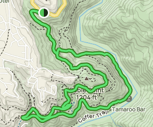 Robie Point Firebreak, Tamaroo Bar Trail, Contour Trail Loop: 1.671 ...