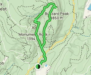 Chimney Rocks via Hermitage and Appalachian National Scenic Trail ...