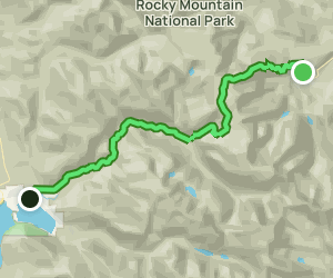 Bear Lake Trailhead to North Inlet Trailhead via Flattop Mountain Trail ...
