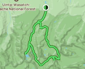 Red Castle Lake and King's Peak Loop from China Meadows, Wyoming - 45 ...