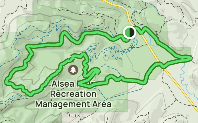 Map Of Alsea River Oregon