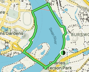 Swan River Foreshore Loop via Heirisson Island, Western Australia ...
