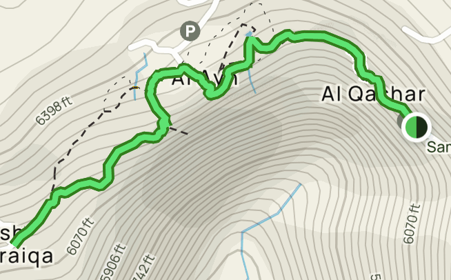 Akhdar Mountains Map