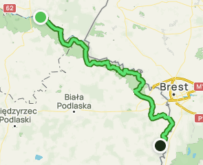 Bug River Bicycle Trail: Fronołów - Kodeń, Masovian, Poland - Map ...