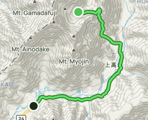 Kamikochi - Okumata Shiroike Pond - Karasawa Hutte, Nagano, Japan - Map ...