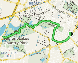 Feltham to Bedfont Lakes Country Park, Surrey, England - 3 Reviews, Map ...