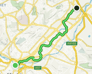 Five Weirs Walk: Lady's Bridge to Meadowhall, South Yorkshire, England ...