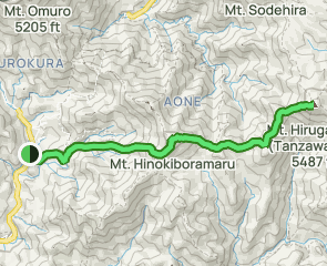 Mount Hirugatake - Mount Hinokiboramaru - Tsutsuji Shindo Trailhead: 1 ...