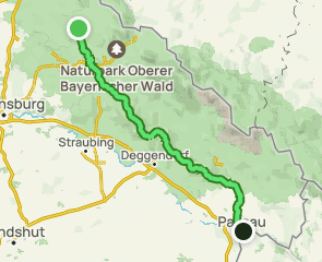 Bavarian Forest: Southern main hiking route, Bavaria, Germany - Map ...
