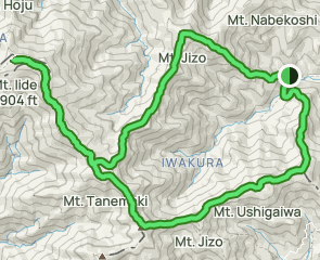 Mount Mikuni - Mount Iide - Mount Jizodake Loop, Yamagata, Japan - Map ...