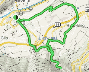 Brig - Saltinaschlucht - Lingwurm - Brei - Ried-Brig - Rafji, Valais ...