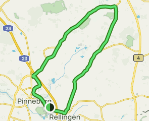 Loop between Rellingen and Quickborn, Schleswig-Holstein, Germany - Map ...