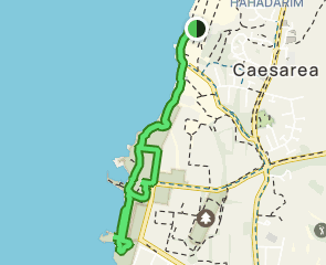 Ancient Caesarea Maritima Citadel and Amphitheatre, Haifa, Israel - Map ...
