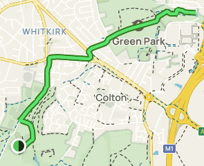 Temple Newsam Estate to Central Park, West Yorkshire, England - Map ...