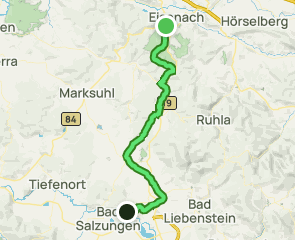 Von der Wartburg zum Kloster Allendorf, Thuringia, Germany - Map, Guide ...