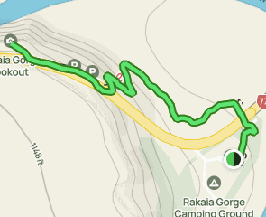 Rakaia Gorge Lookout from Rakaia Gorge Camping Ground, Canterbury, New ...