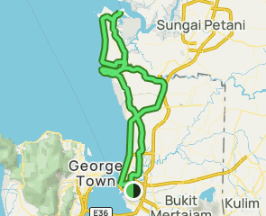Pantai Merdeka via Perai Cycle Route, Penang, Malaysia - Map, Guide ...