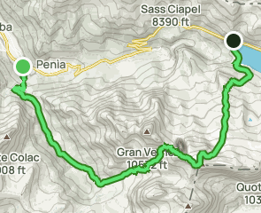 Alba di Canazei - Rifugio Marmolada, Trentino, Italy - Map, Guide ...