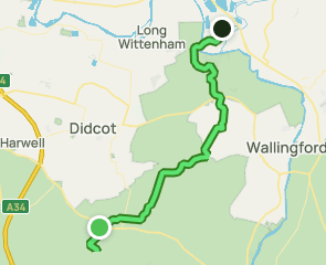 St Birinus to Dorchester Abbey Pilgrimage, Oxfordshire, England - Map ...