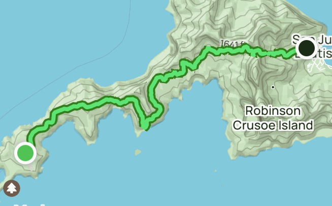 Robinson Crusoe Island Map