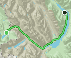 Magog Lake to Spray Lakes Reservoir, British Columbia, Canada - Map ...
