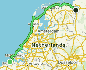 LF Coastal Route / EuroVelo 12 Netherlands, Zeeland, Netherlands - Map ...