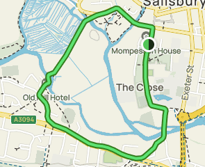 Salisbury Cathedral and Water Meadows Circular, Wiltshire, England ...