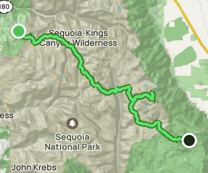 Mitchell Peak Trailhead to Horseshoe Meadow via Mount Whitney | Map ...