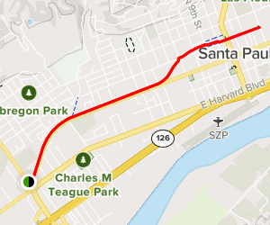 Santa Paula Branch Line Recreational Trail | Mapa, Roteiro - California ...