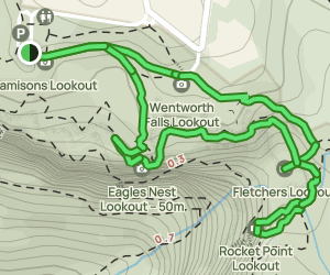 Wentworth Falls, Fletcher's Lookout and Rocket Point Lookout Track: 566 ...