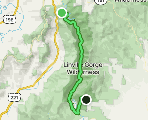 Linville Gorge Trail (Linville River Trail) to Wolf Pit Road, North ...