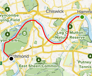 Thames Path National Trail: Hammersmith Bridge to Richmond Bridge ...