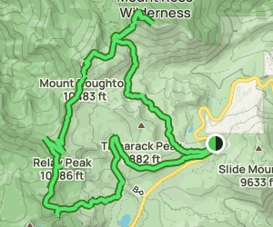 Mount Rose, Mount Houghton, and Relay Peak Route | Map, Guide - Nevada ...